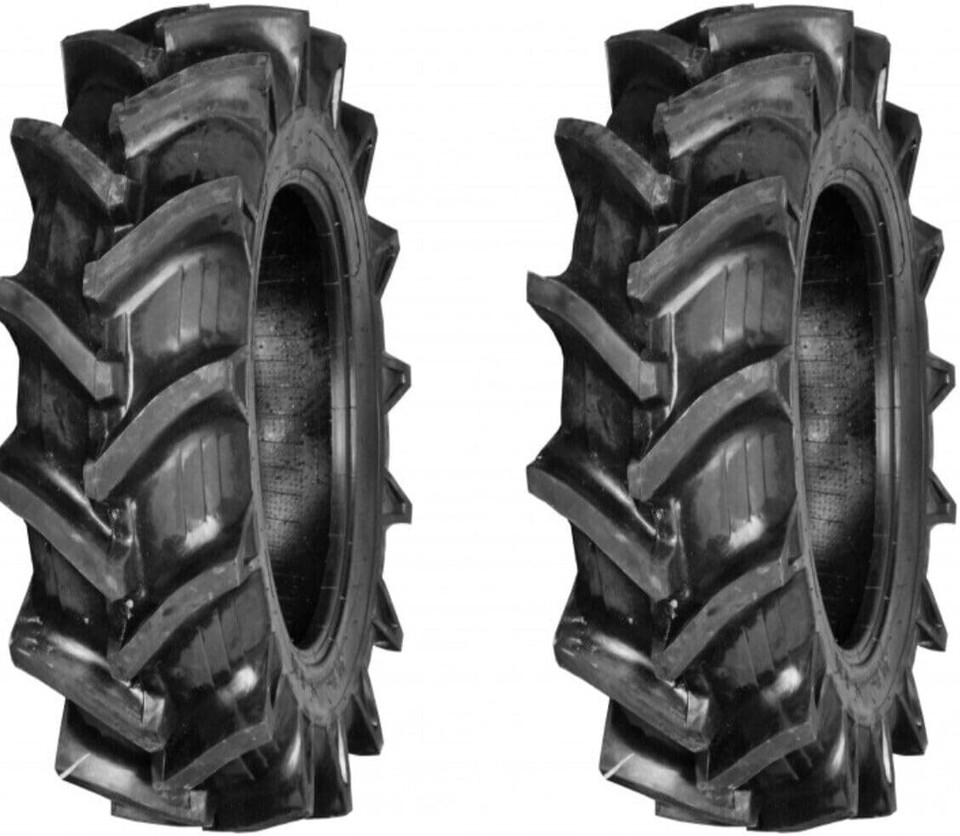TWO 16.9-24 Rear Tractor Farm W/Tubes Ag Tires R1 8PLY 16.9X24 Lug ...