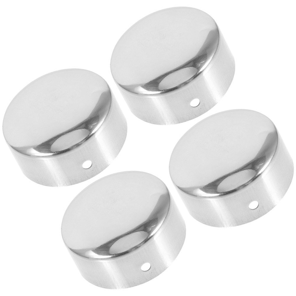 4 Pcs Stainless Steel Handrail Caps Metal Stair Rail End Caps For ...