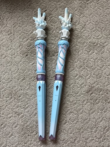 Great Wolf Lodge Magiquest Wand Pink Blue Sparkle Ice Crystal w Topper ...