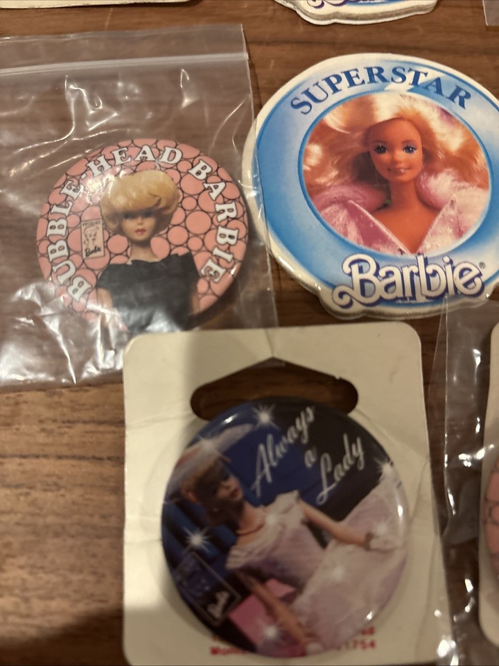 Collection Of Barbie Buttons, Magnets And Stickers | eBay