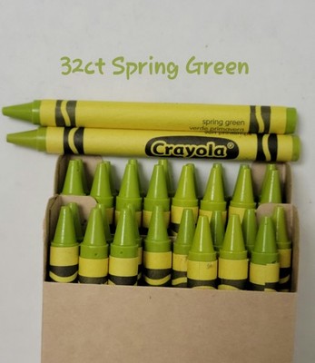 32ct Crayola Crayons (Spring Green) Single Color Bulk Lot Wax Melting ...