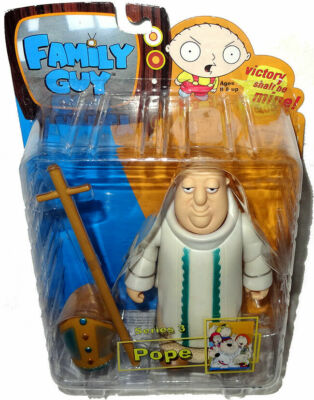 Mezco Family Guy Pope Series 3 Action Figure With Scepter And Headpiece ...