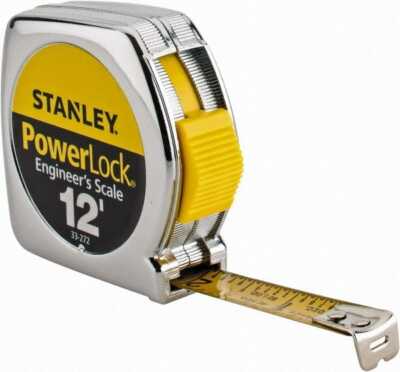 Stanley 33-272 Tape Measure (Inch Measurement): 12' Long x 1/2" Wide ...