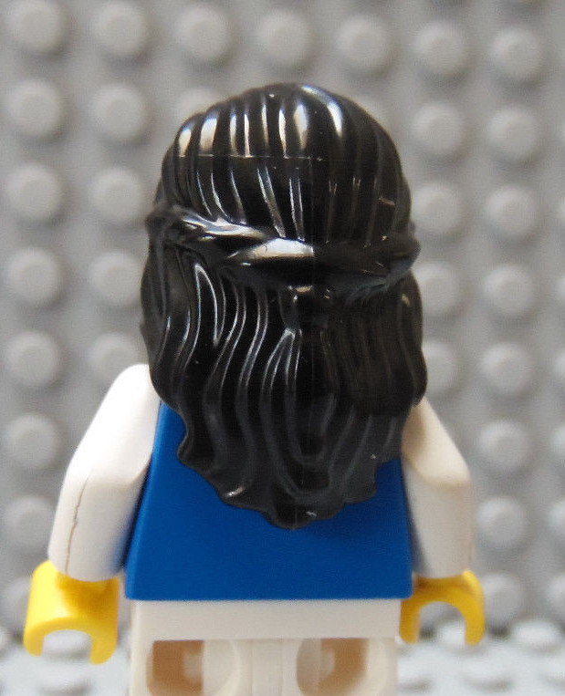 LEGO Town Girl Female TV New Reporter Broadcaster w/ Stand Black Hair ...