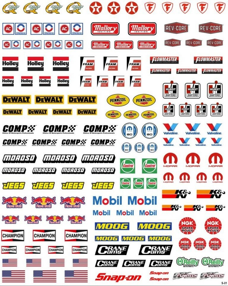 New RC Scale Sponsor Decals No.1 for TAMIYA HPI LOSI KYOSHO 1/8 1/10 1/ ...