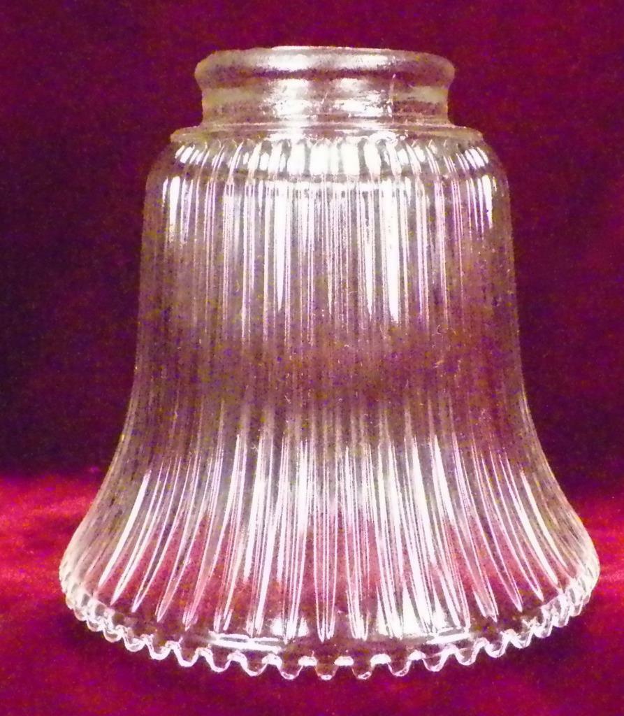 Vintage Clear Ribbed Glass Lamp Shade