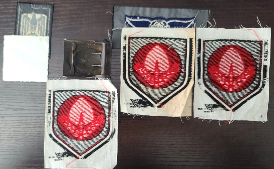 Group of 6 WW2 German 3 Large RAD Sport Shirt Insignia Patches and ...