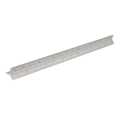 Pro 12" 300mm Triangular Aluminum Ruler Tri-Scale Metal Ruler Architect ...