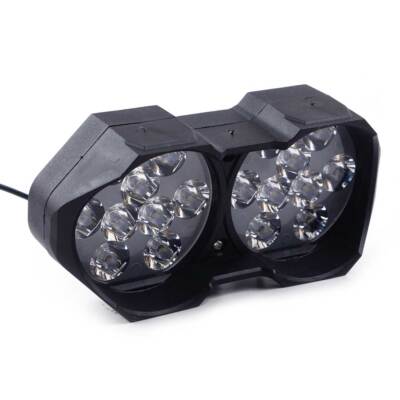 90W 18-LED UTV Motorcycle Dual Headlights Spotlight Driving Fog Light ...