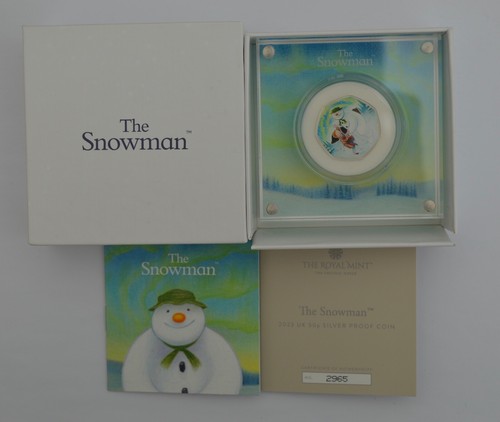 50p Royal Mint The Snowman 2023 Coloured Silver Proof Coin | eBay UK