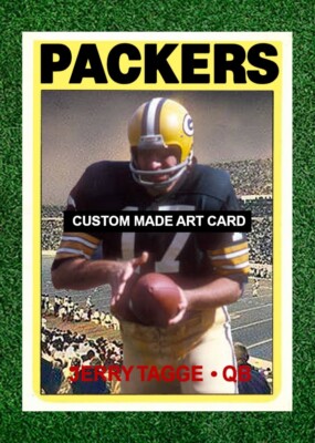 Jerry Tagge Green Bay Packers 1972 Style Custom made Football Art Card ...