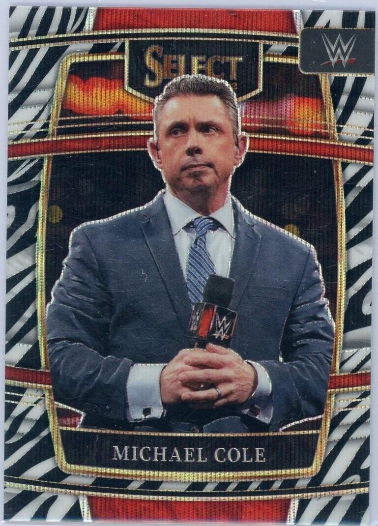 2022 Panini Select WWE - Concourse Michael Cole #100 Zebra Prizm for ...