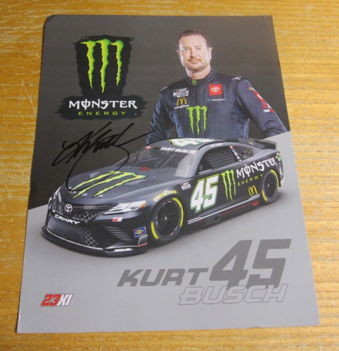 Kurt Busch Driver Autographed Signed 8.5X11 Photo NASCAR Racing | eBay
