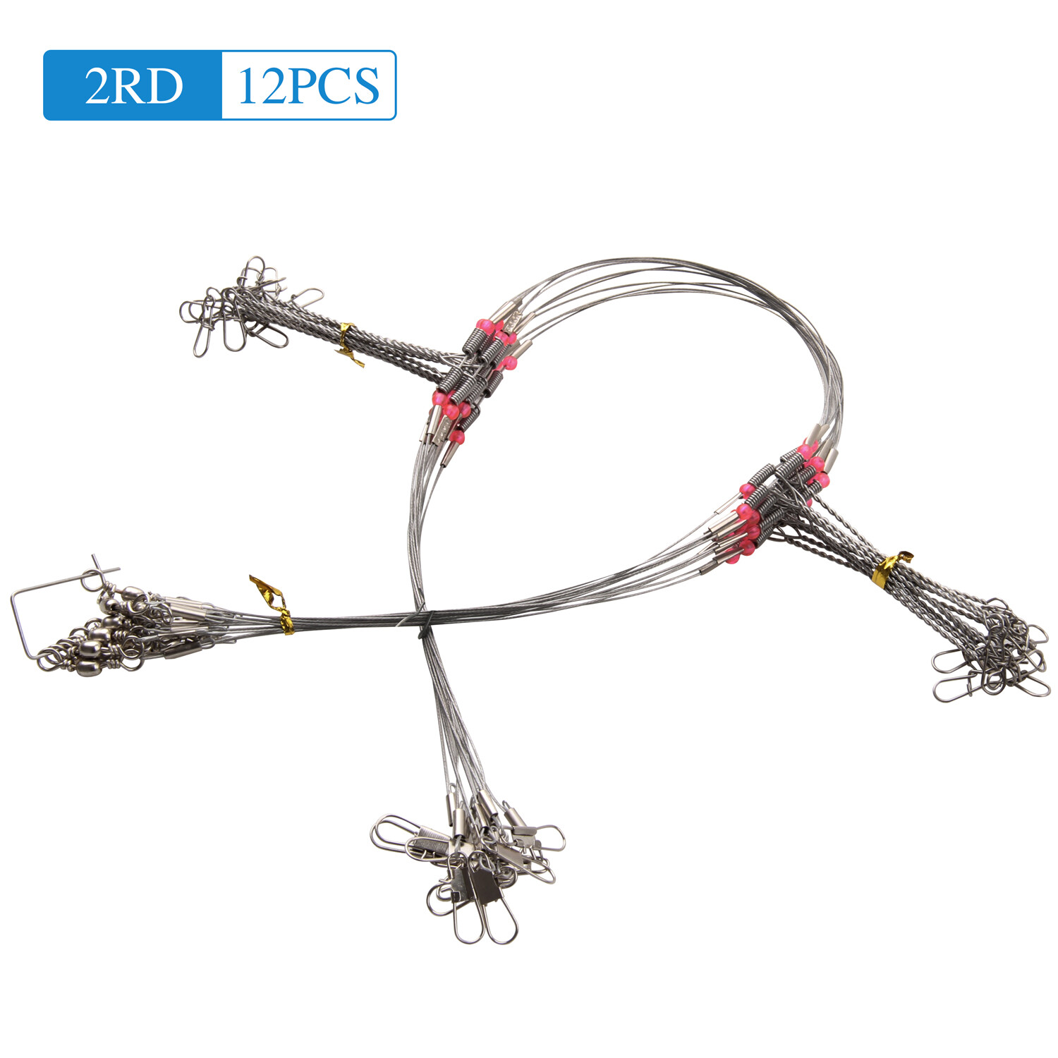 Fishing Wire Leader Rigs 2&3 Arm Rigs Trace Lure Tackle with Swivels ...