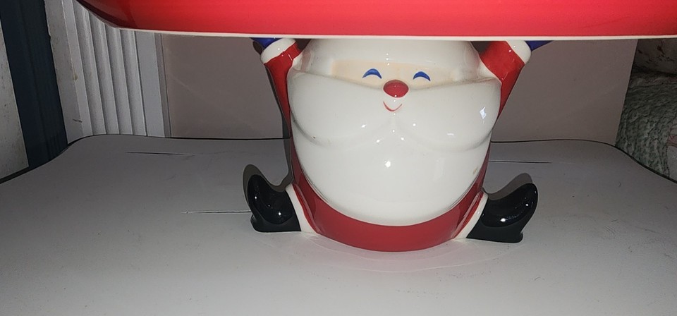 Christmas Holiday Cake Stand - Vintage Target - Retro MCM Santa Doing ...