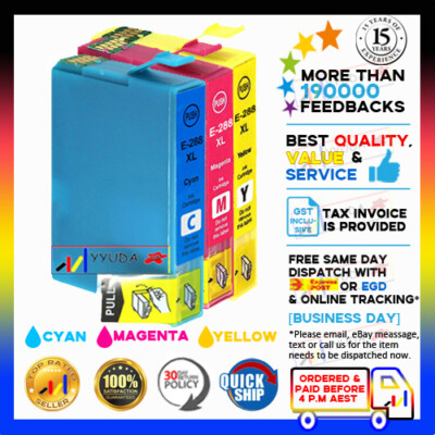3x Non-OEM 288XL Colours ONLY Ink Cartridge for Epson Expression Home ...