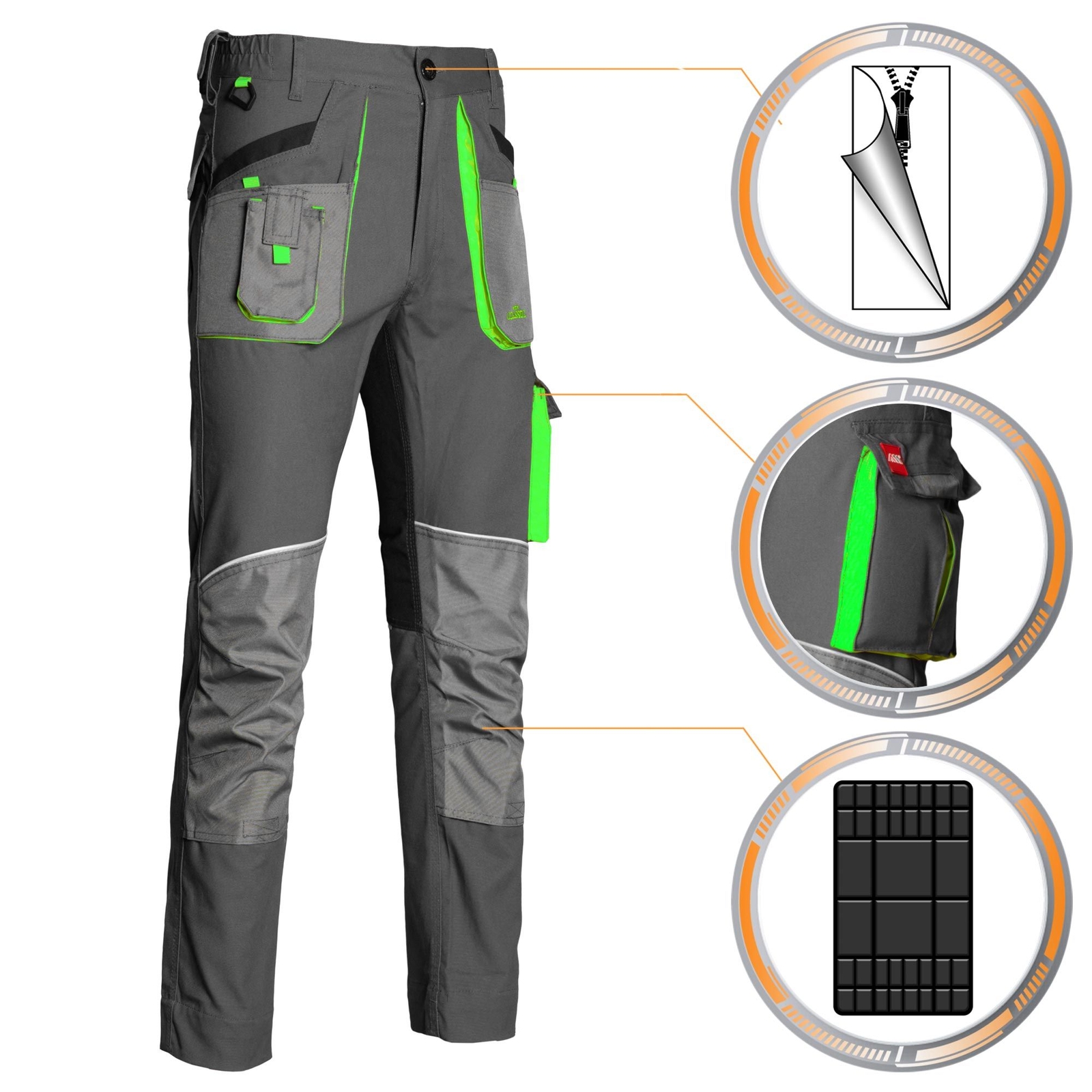 Arbeitshose Stretch Hose Arbeitsbekleidung Bundhose Slim Fit Hose ...