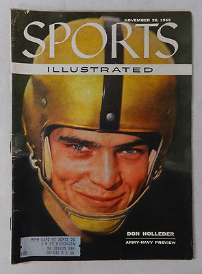 1955 SPORTS ILLUSTRATED DON HOLLEDER FOOTBALL COVER MAGAZINE HIGH GRADE ...