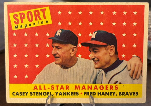 1958 Topps #475 All-Star Managers/Fred Haney/Casey Stengel | eBay