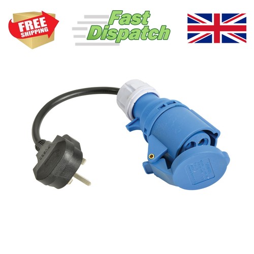 Caravan Hook Up Adapter 240V UK Mains Conversion Plug Connector Lead ...