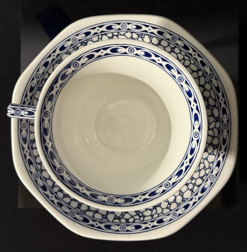 VTG William Adams Pottery Blue and White Chinese Bird 623624 Lot of (4 ...