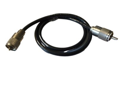 3' RG-8/X Mini Coax Patch Cable, Black 50-ohm w/ Soldered Amphenol ...