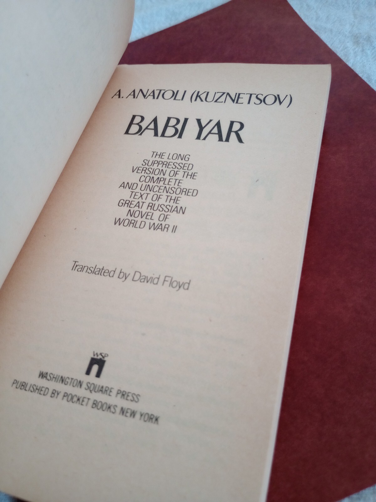 Babi Yar by A.kuznetsov (1971, Mass Market) 9780671781088 | eBay