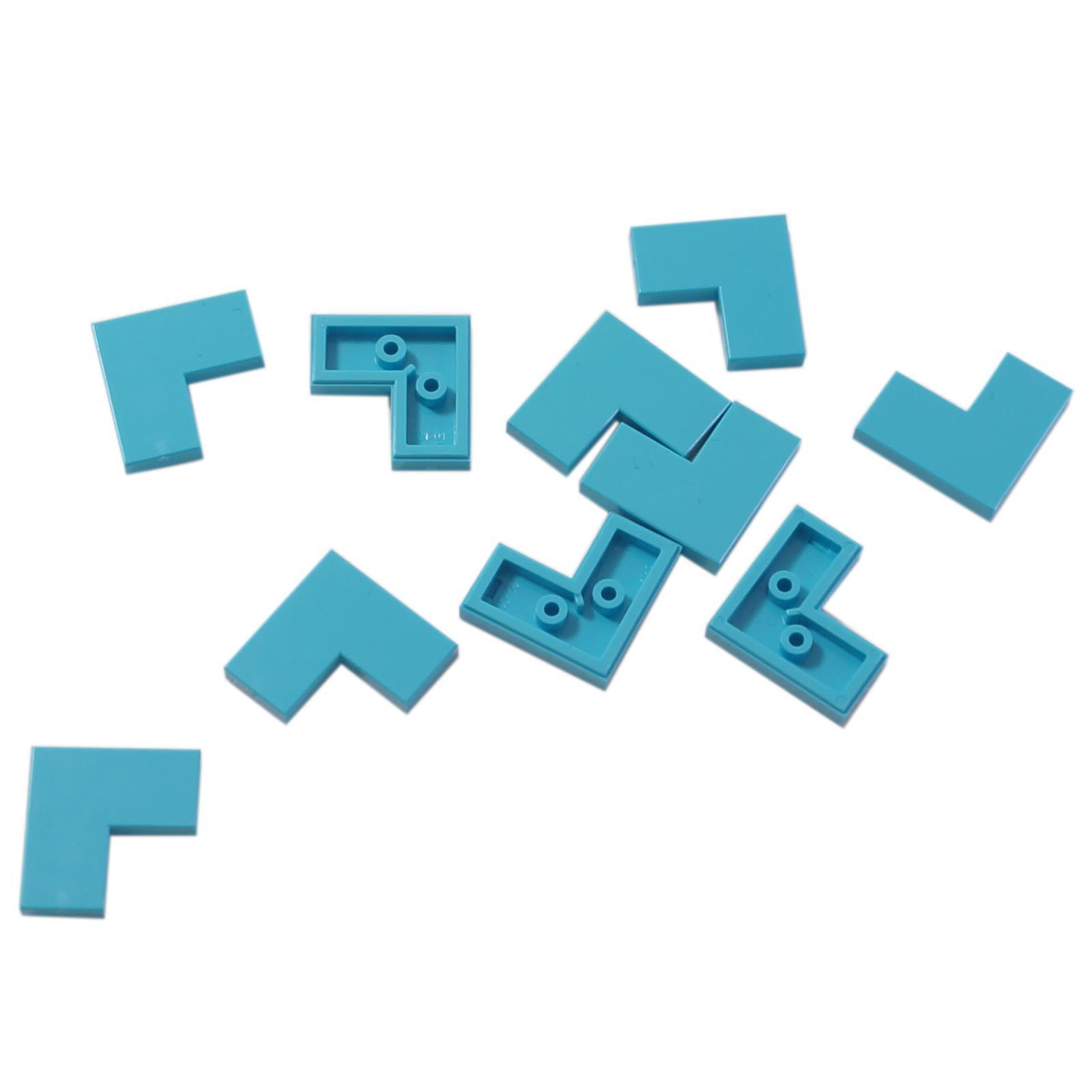 10 NEW LEGO Tile 2 x 2 Corner Medium Azure | eBay