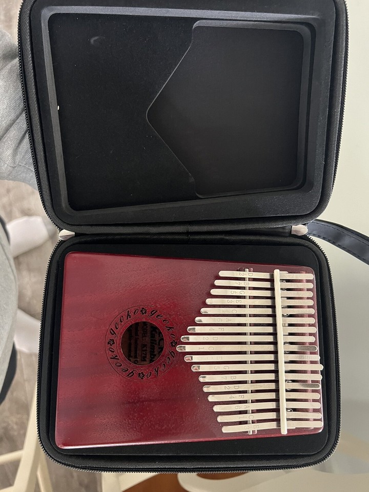 GECKO Kalimba 17 Key Thumb Piano Curly Maple Black | eBay