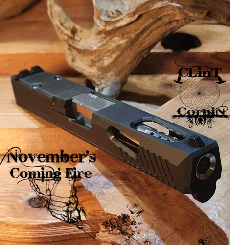 Clint Corbin For Glock 17 Gen 3 Slide Complete Black DLC NCF Silver ...