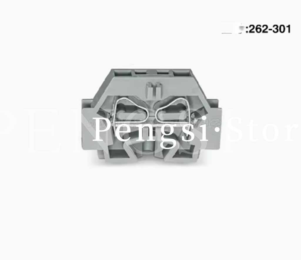 100pc 262-301 Spring-loaded 2-wire terminal block with fixing lugs ...