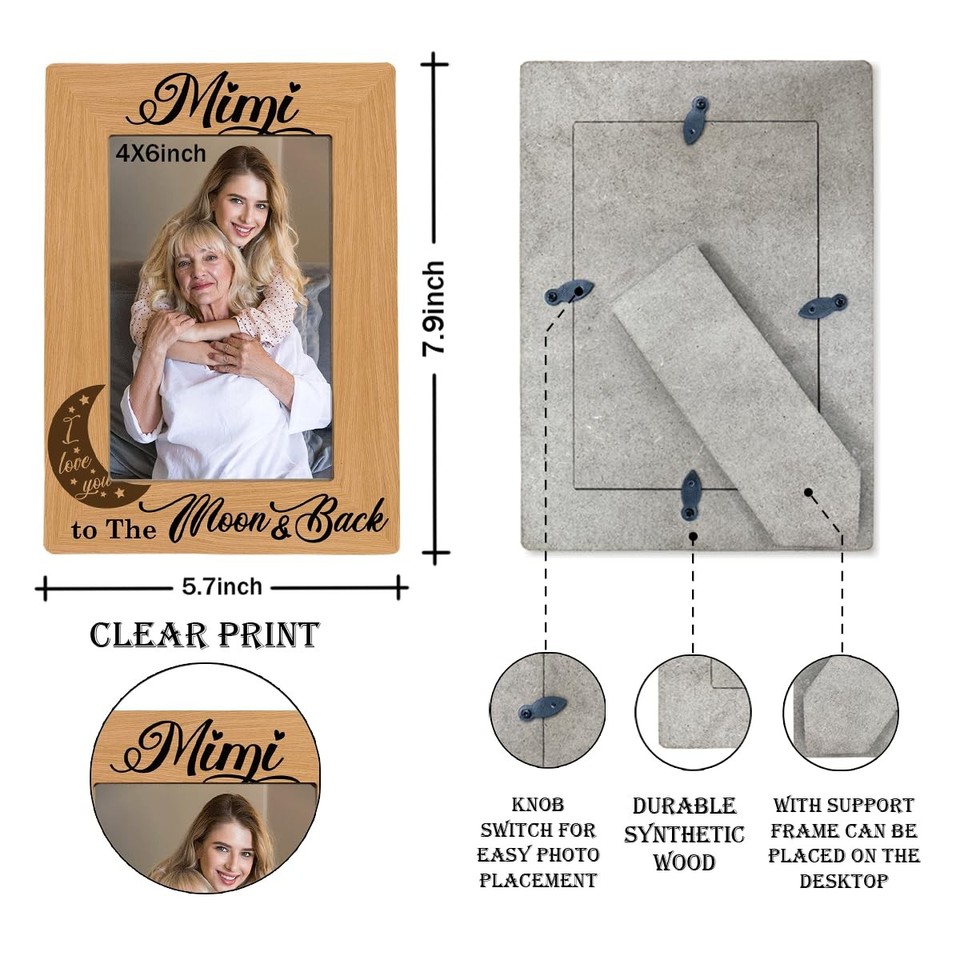 Mimi Gift, Mother's Day Gift, Photo Frame Gift for Mimi Mom Grandma ...