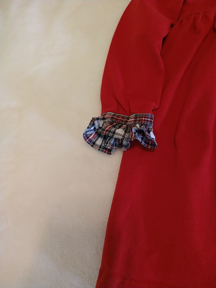 Ralph Lauren 18 Month Dress Red Wale Corduroy Embroidered LOGO | eBay