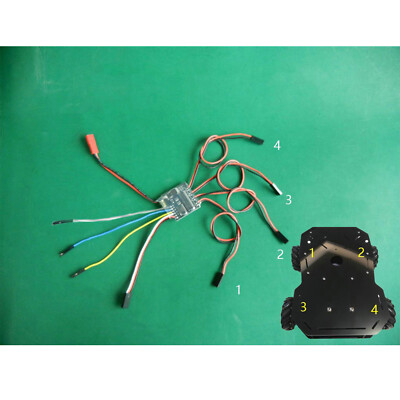 4-Channel Brushed ESC Bidirectional Speed Controller For 35/1 RC Tank ...