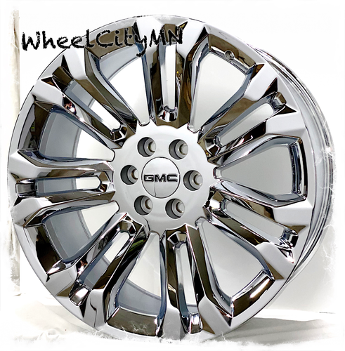 22" chrome OE replica 5666 wheels fits GMC Sierra 1500 Yukon Denali 6x5 ...