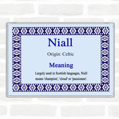 Niall Name Meaning Jumbo Fridge Magnet Blue | eBay UK