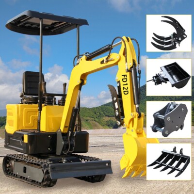 Free Shipping 13.5HP 2025 Mini Excavator 1Ton Gasoline Digger USA ...