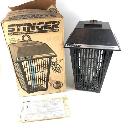 Vtg Stinger UV40 Bug Zapper Electronic Insect Control 1 Acre Working ...