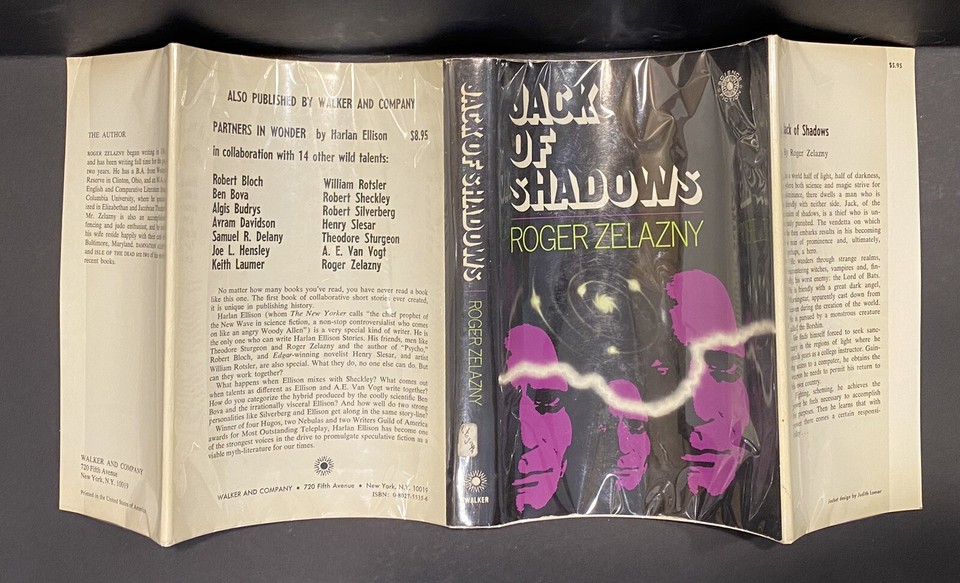 Jack Of Shadows SIGNED by Roger Zelazny 1971 1st Edition Walker ...