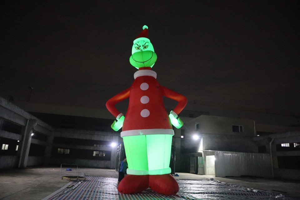 30FT Inflatable Christmas Grinch Xmas Holiday Decoration with Fan and ...
