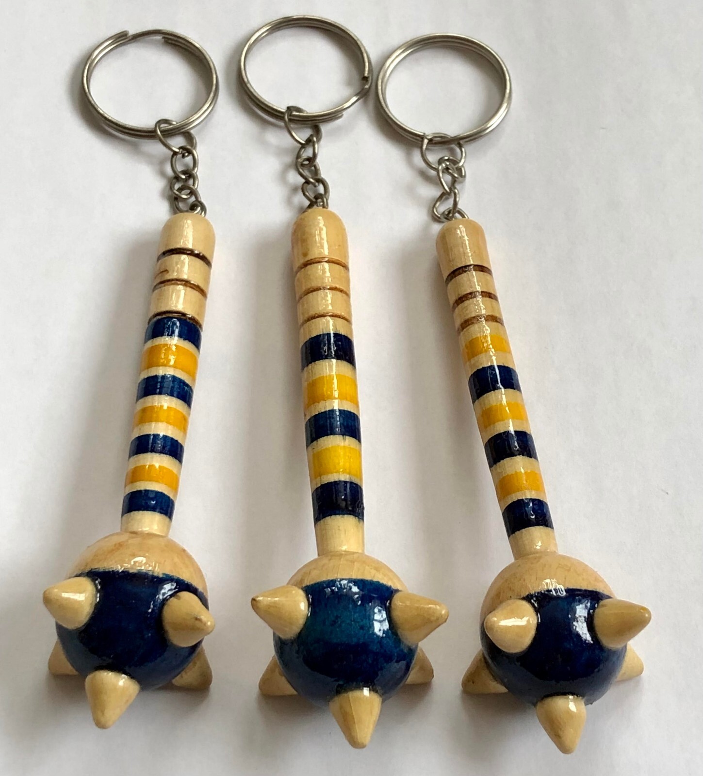 3 Key Rings /Keychain Ukrainian "Bulava" Wood Handmade Souvenire ...