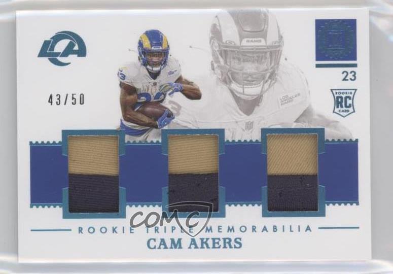 2020 Panini Encased - Rookie Triple Memorabilia Sapphire #RT-23 Cam ...