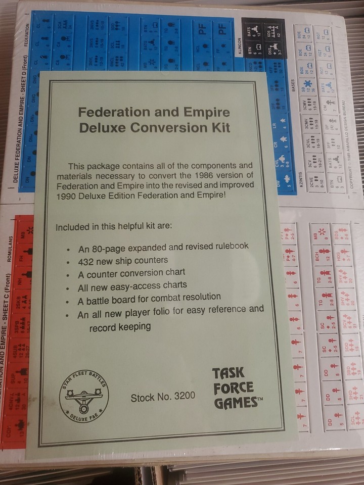 Star Trek: Federation and Empire - Deluxe Rulebook (Task Force Games ...