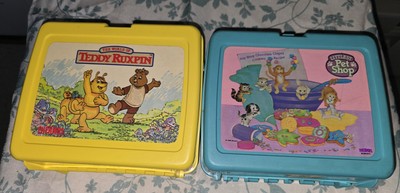Vintage Lunch Box Teddy Ruxpin Yellow Plastic & Pet Shop both With ...