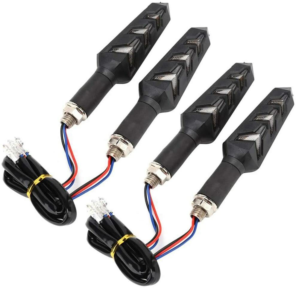 4x Flow LED Indicators Motorcycle LED Blinkers For Yamaha Honda Suzuki ...