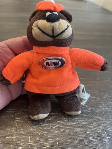 Vintage 1997 Alpha Kids A&W Restaurants Orange Root Beer Bear Beanie ...