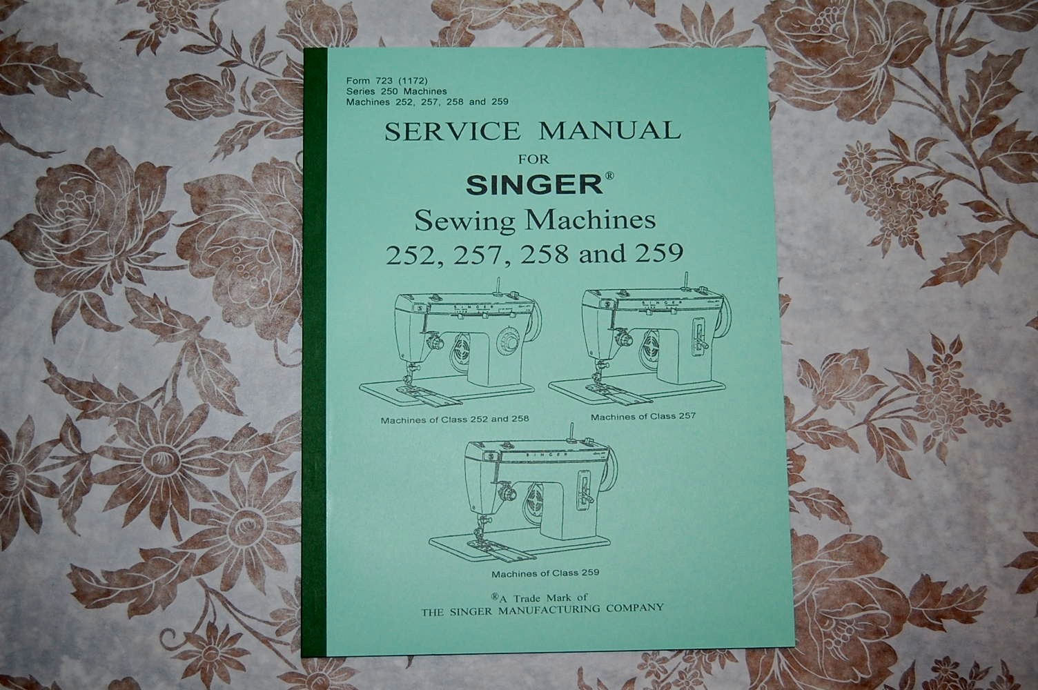 Service Manual on CD in PDF Format for Singer Sewing Machines 252, 257 ...