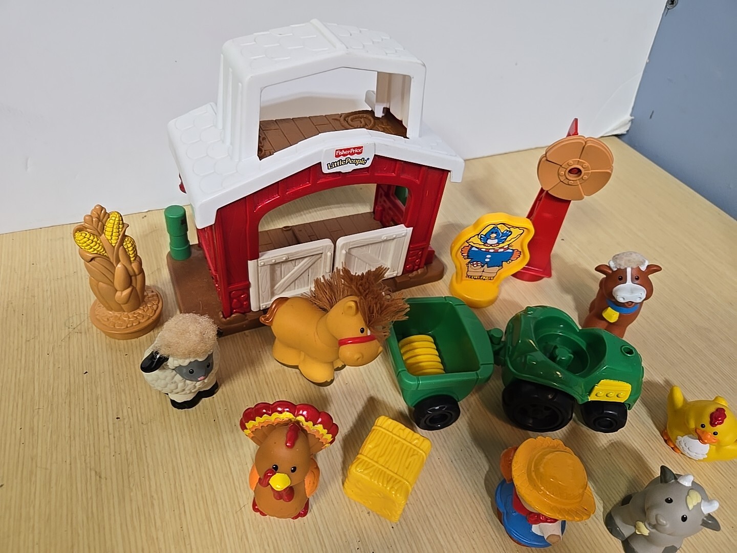 Fisher Price Little People Farm Barn Yard Animal Play Set Lot | eBay