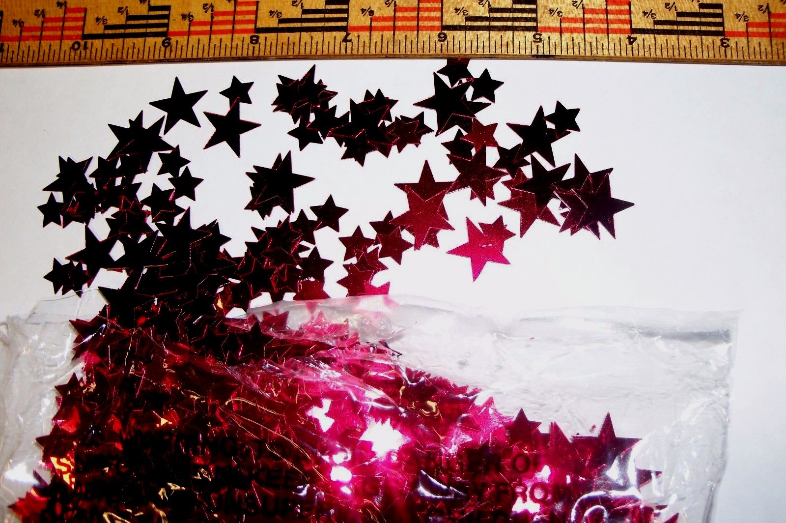 RED METALLIC STARS CONFETTI (2.7oz) PARTY/SCATTER/TABLETOP DECORATION 3 ...
