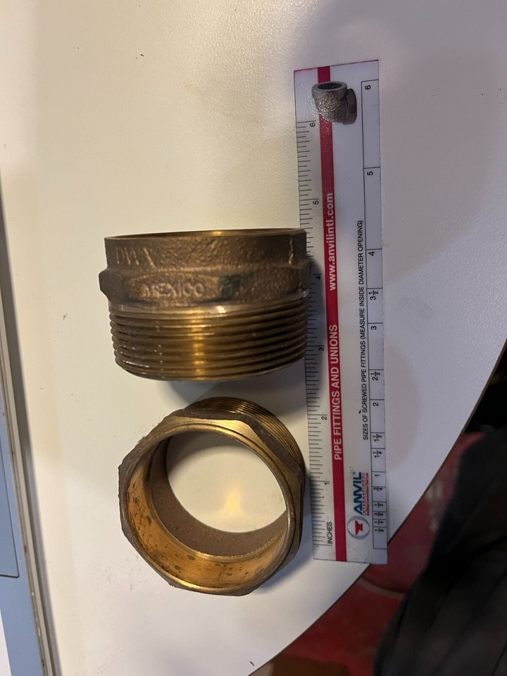 One 2"C x 2"MPT CxM Male brass Pipe Thread Sweat Cast Adapter, 1 ea. | eBay